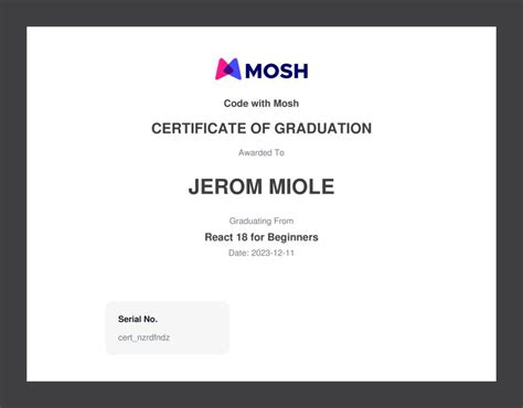 Jerom Miole On Linkedin Codewithmosh React18 Codewithmosh