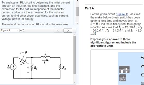 To Analyze An RL Circuit To Determine The Initial Chegg Com