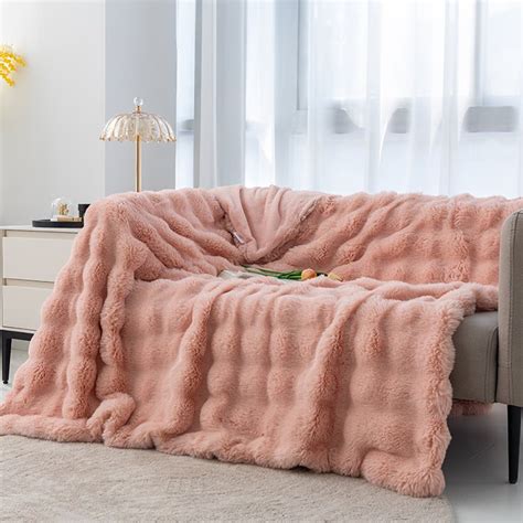 Ultra Soft Fluffy Blankets Queen Size For Bed Fuzzy Faux Fur Sherpa