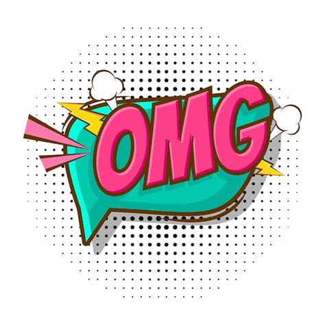Premium Vector | Omg Speech bubble comic expression