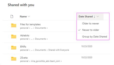 How To View Shared Files In Onedrive And Stop Sharing