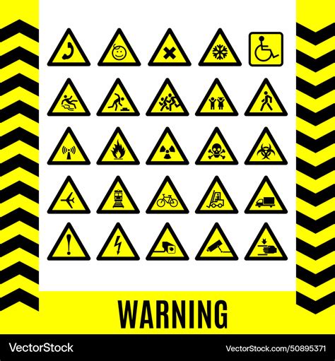 guide signs set of iso prohibited actions p vector image