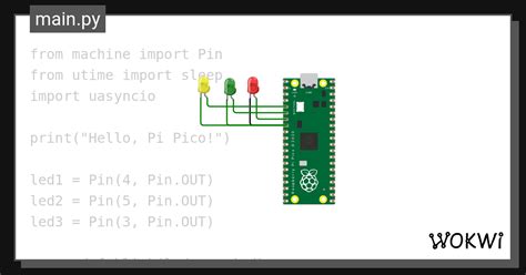 Uasyncio Blink With Micropython Wokwi Esp32 Stm32 Arduino Simulator