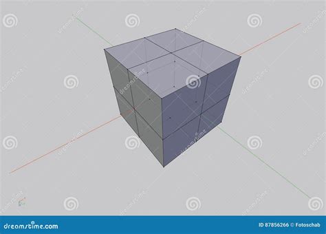 D Wireframe Cube Stock Vector Illustration Of Element