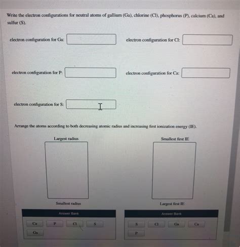 Solved Write The Electron Configurations For Neutral Atoms Chegg