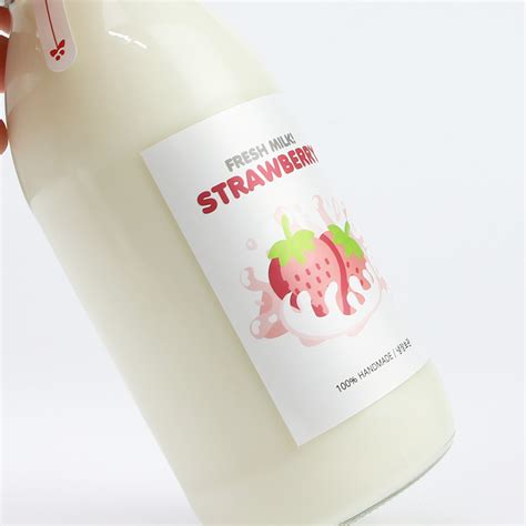 S08 딸기우유b 라벨 오성패키지