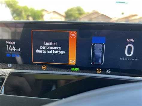 Stuck In My Mach E With Limited Performance Due To Hot Battery Error Message Issue
