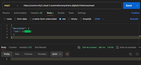 cannot delete device as it is part of an active bot deployment how