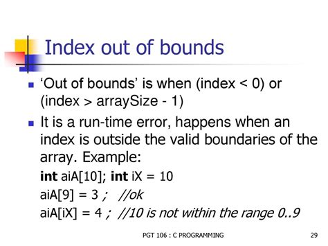 Lecture 7 Arrays 1 PGT 106 C PROGRAMMING Ppt Download
