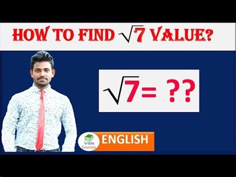 How To Find Square Root Value ENGLISH YouTube