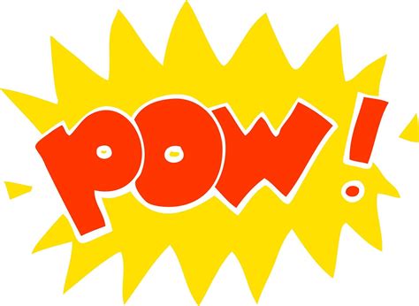 Flat Color Illustration Of Pow Symbol 12143576 Vector Art At Vecteezy