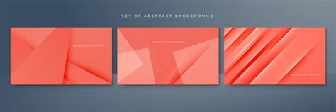 Premium Vector Set Of Light Red Abstract Background