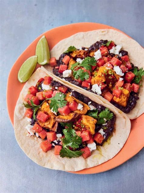 Air Fryer Sweet Potato And Black Bean Tacos Jamie Oliver Recipes