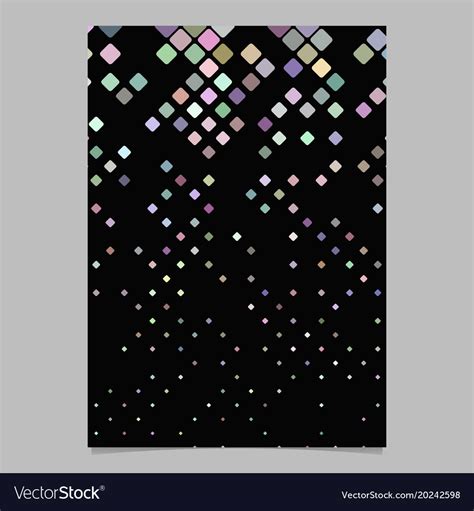 Geometrical Diagonal Square Mosaic Pattern Flyer Vector Image