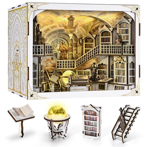 Cccdf Book Nook Kit Diy Miniature House Kit For Adults