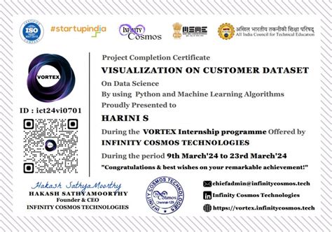 Sharini Vasan On Linkedin Datascience Infinitycosmostechnology