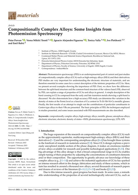 pdf materials compositionally complex alloys some insights from