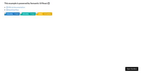 Semantic Ui Example Codesandbox