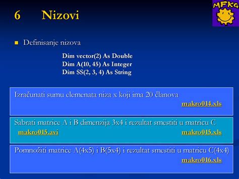 MaŠinski Fakultet Kragujevac Visualbasic For Aplication Ppt Download