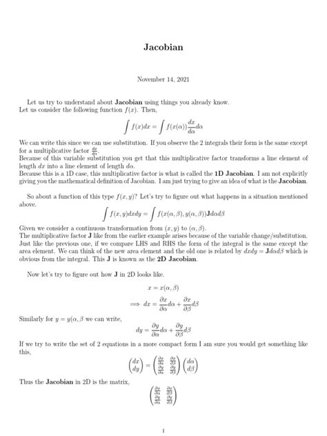 Jacobian Pdf