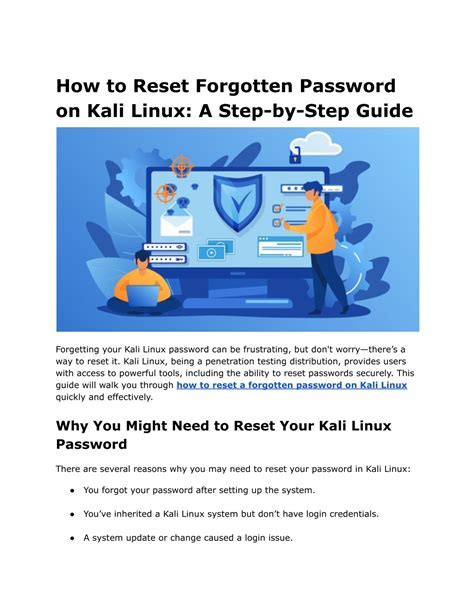 How To Recover Forgot Password In Kali Linux