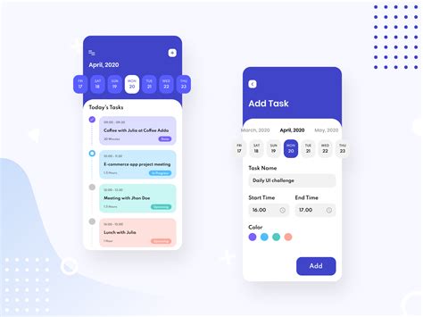 Task Sheduler App Ui Mobile App Design Inspiration Ux App Design