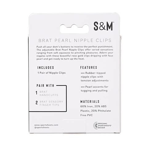 Sportsheets Brat Pearl Nipple Jewelry Canada NaughtyBox Ca