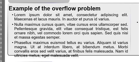 microsoft powerpoint text overflowing out of textbox margins super user