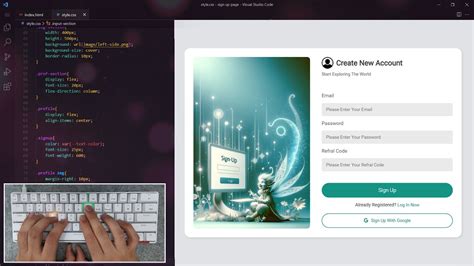 Asmr Programming Modern Sign Up Form Design No Talking Youtube