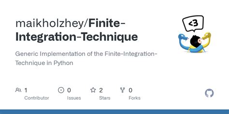 Github Maikholzhey Finite Integration Technique Generic Implementation Of The Finite