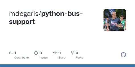 Github Mdegaris Python Bus Support
