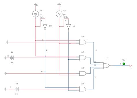 Multiplexer Multisim Live