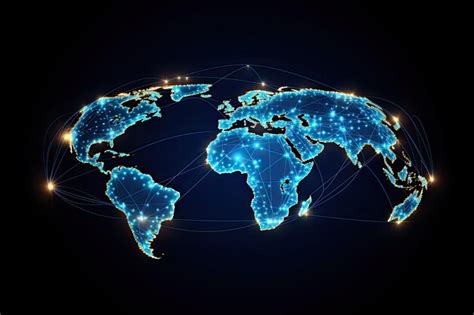 Premium Ai Image Global Network Connection Concept Abstract Earth
