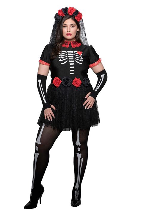 Plus Size Day Of The Dead Halloween Costume Plus Size Day Of The Dead
