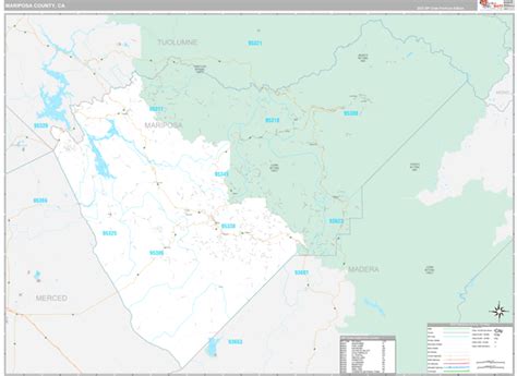 Map Of Mariposa County California