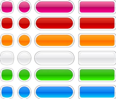 empty web button set royalty free vector image