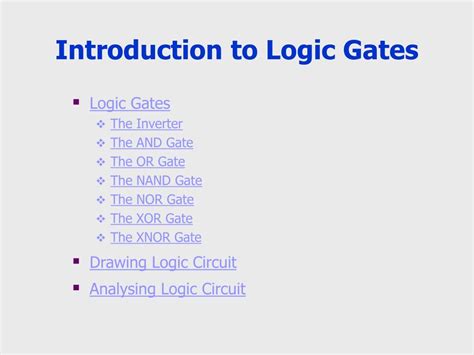 Ppt Introduction To Logic Gates Powerpoint Presentation Free Download Id6660226