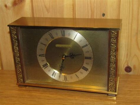 Beautiful Junghans Meister Quartz Brass Clock Mantel Antique Price