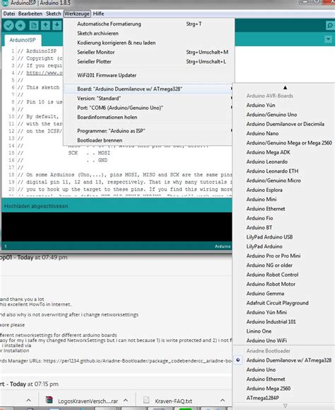 Tftp Bootloader Install On Nano Clone Rd Party Boards Arduino Forum