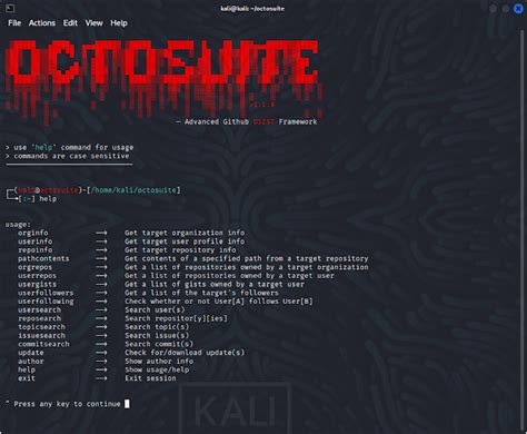 Octosuite Advanced Github OSINT Framework