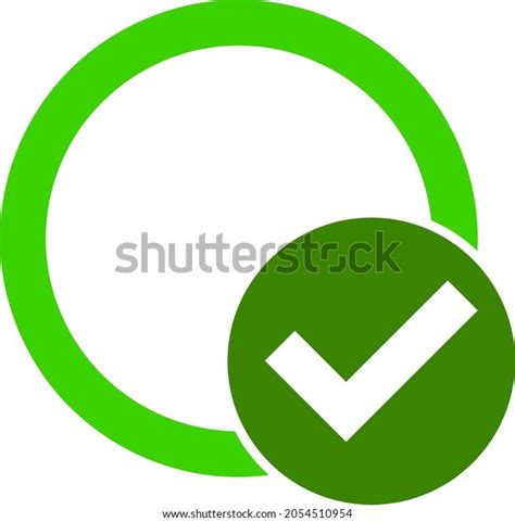 Validation Circle Vector Illustration Flat Illustration Stock Vector Royalty Free