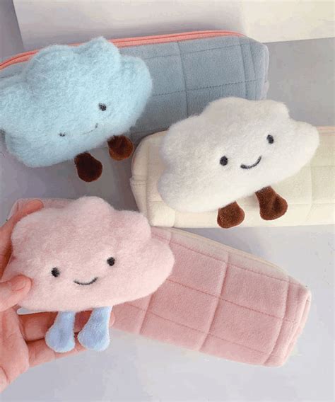 몽글 구름 인형 필통 귀여운 펜케이스 3color 에이블리