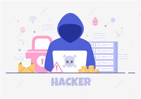 Database Server Clipart Vector Hacker Using Computer Server To