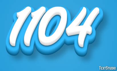 1104 Text Effect and Logo Design Number