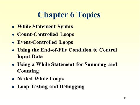chapter 6 looping ppt video online download