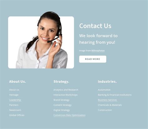 Contact Us Block With Button HTML Template By Nicepage