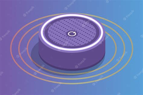 Premium Vector Smart Assistant Speaker Voice Control Isometric Concept Illustration