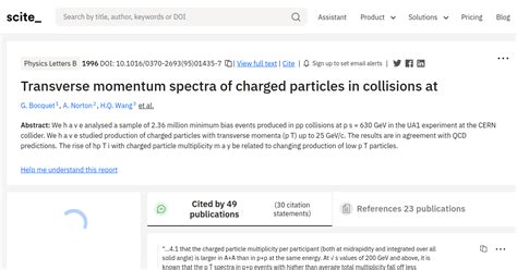 Transverse Momentum Spectra Of Charged Particles In Collisions At Scite Report