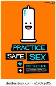 Practice Safe Sex Sexual Health Poster Stock Vector Royalty Free Shutterstock