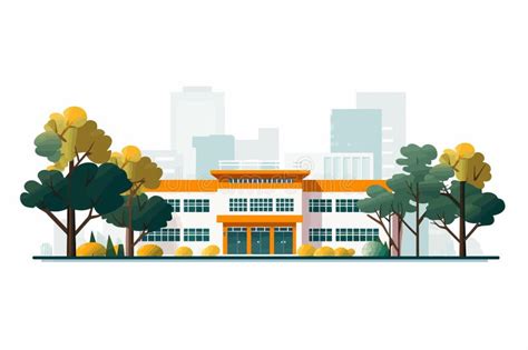School Vector Flat Minimalistic Asset Isolated Illustration Stock